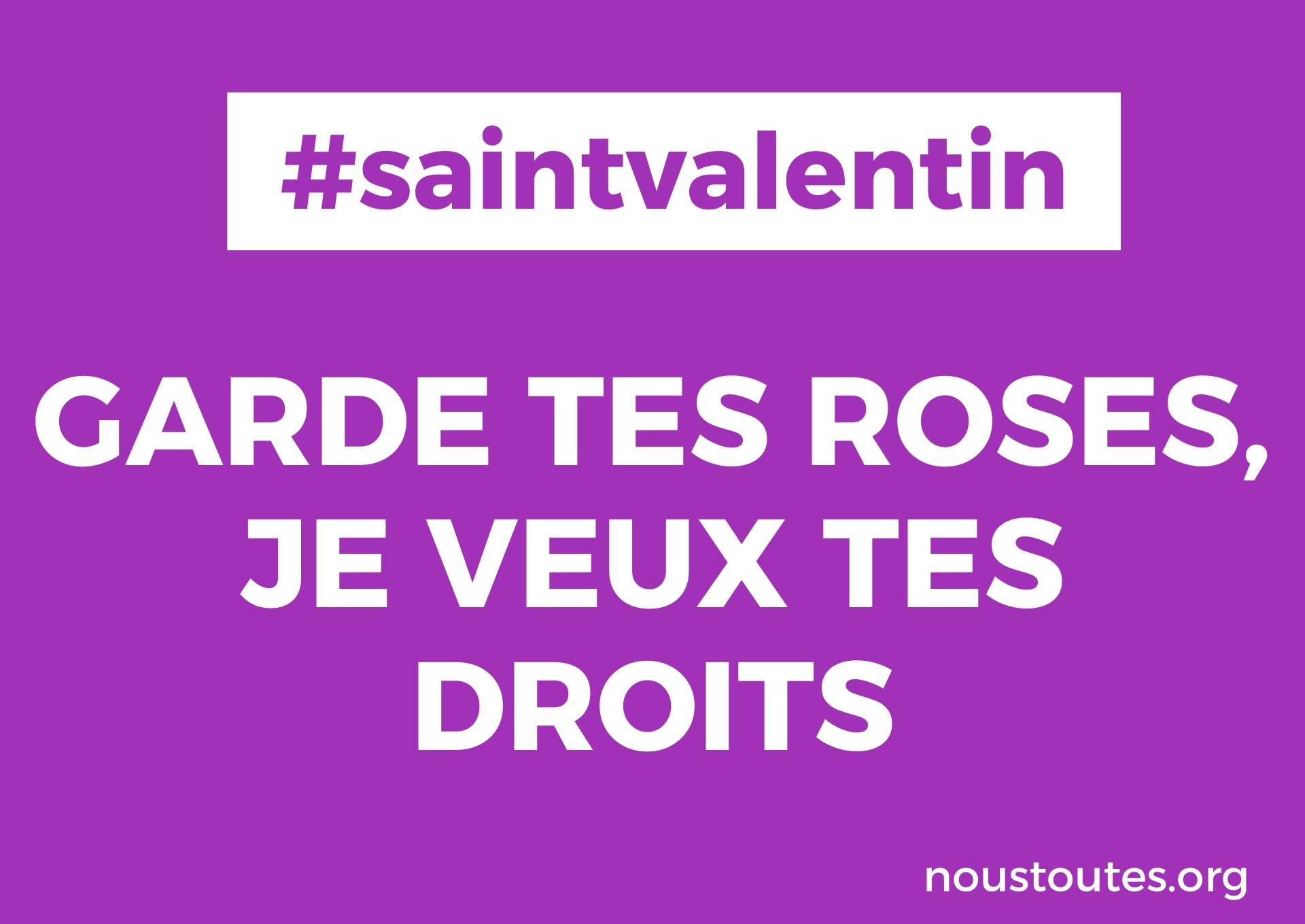 "Fêter" la Saint-Valentin - #NousToutes
